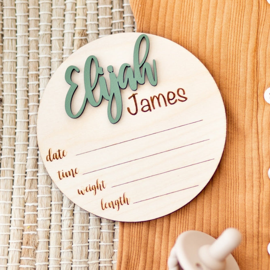 Baby Announcement & Stat Signs – Harp and Timbrel Preview